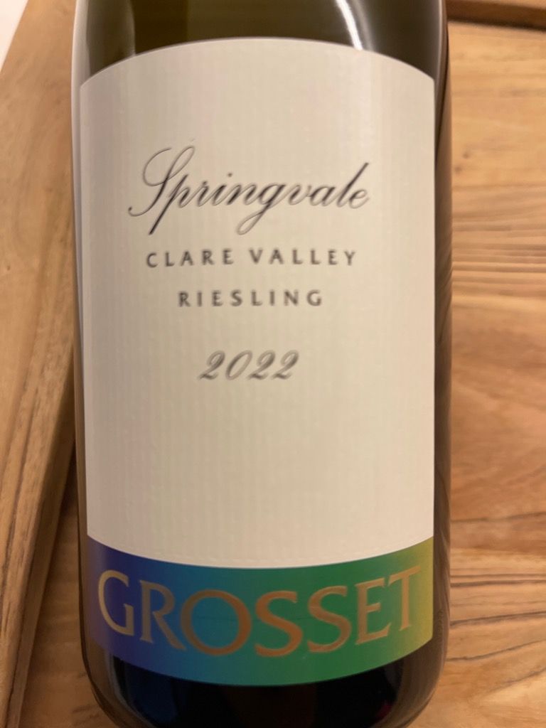 2022 Grosset Riesling Springvale Clare Valley, Australia, South ...