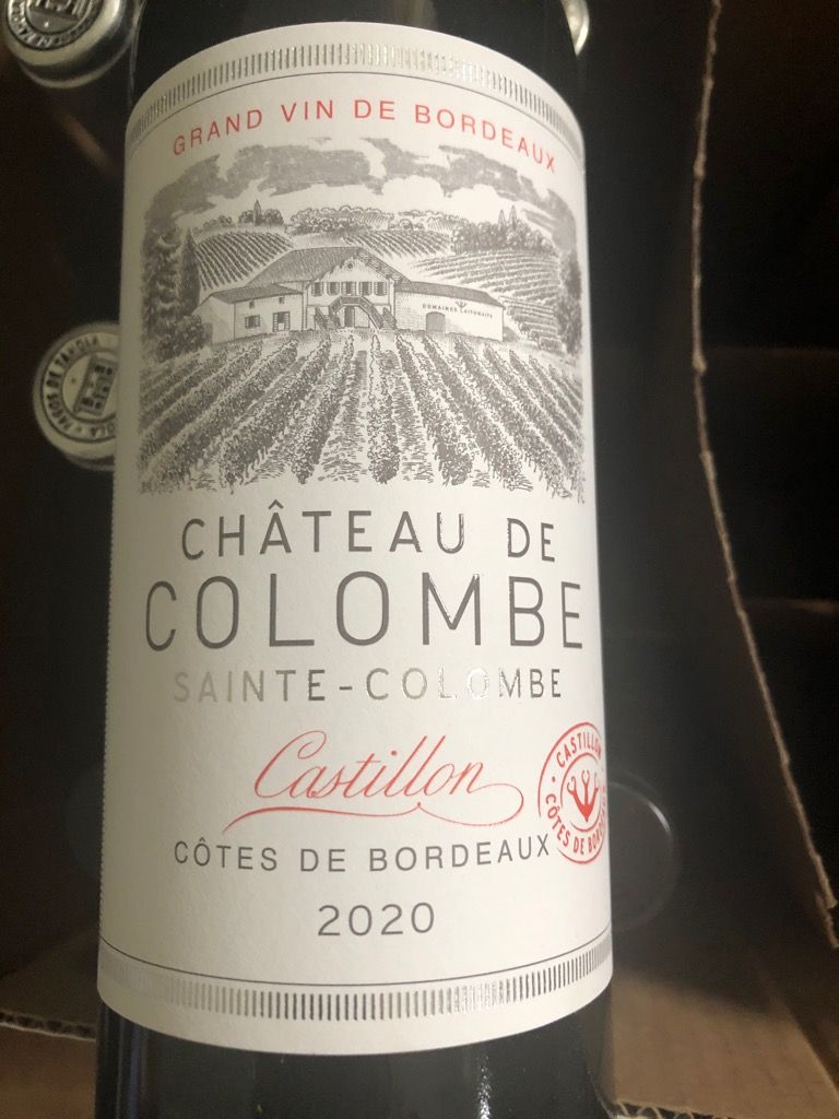 2020 Château Sainte-Colombe, France, Bordeaux, Libournais, Castillon ...