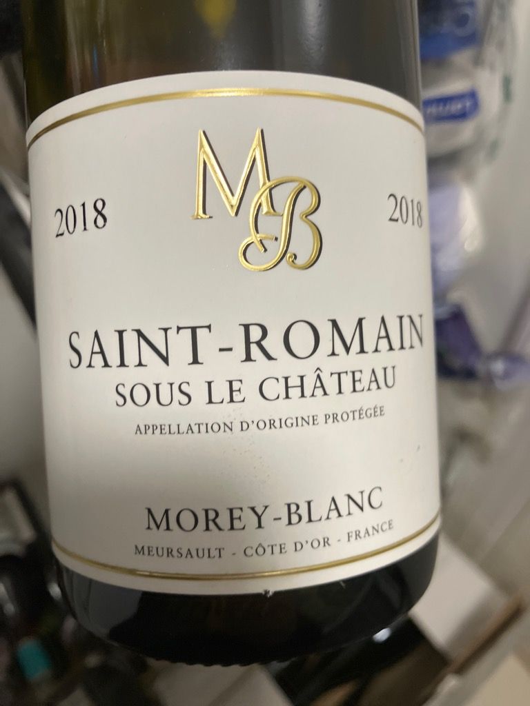 2018 Pierre Morey Saint-Romain Sous le Chateau Blanc, France, Burgundy ...