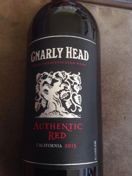 2015 Gnarly Head Authentic Red, USA, California, Central Valley, Lodi ...