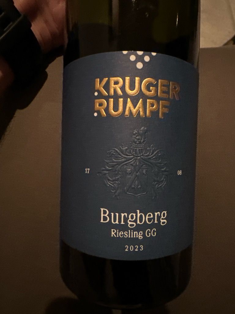 2023 Kruger-Rumpf Dorsheimer Burgberg Riesling Großes Gewächs, Germany, Nahe - CellarTracker