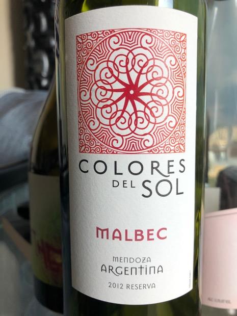 2012 Colores Del Sol Malbec Reserva, Argentina, Mendoza - CellarTracker