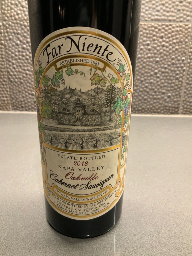 2018 Far Niente Cabernet Sauvignon Estate Oakville, USA, California ...