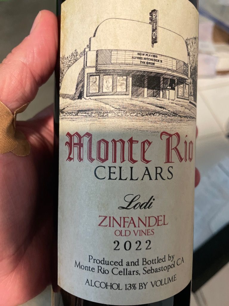 2022 Monte Rio Cellars Zinfandel Old Vines, USA, California, Central ...