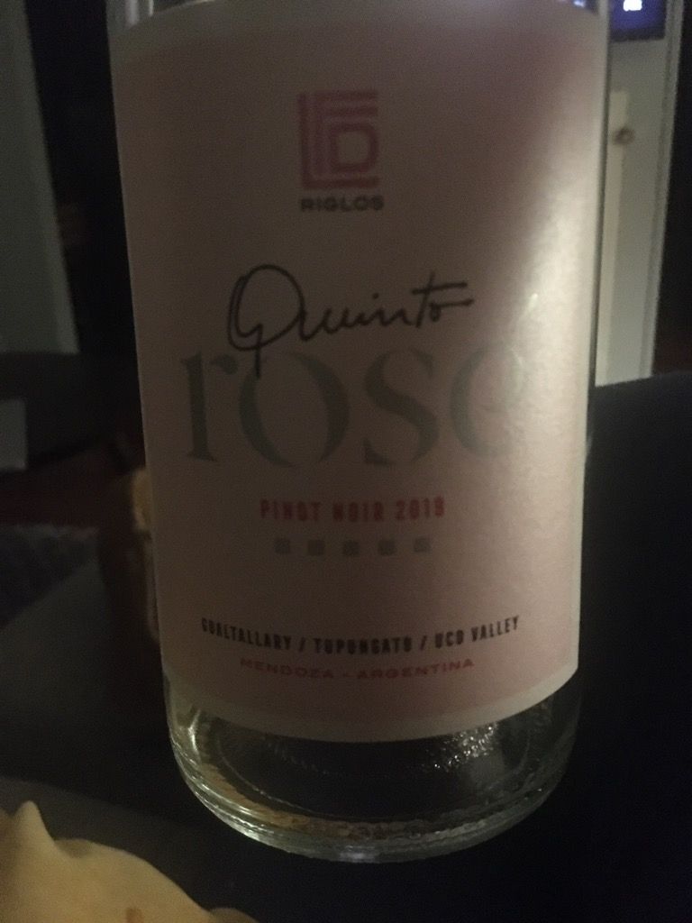 2020 Riglos Pinot Noir Quinto Rosé, Argentina, Mendoza, Valle de Uco ...