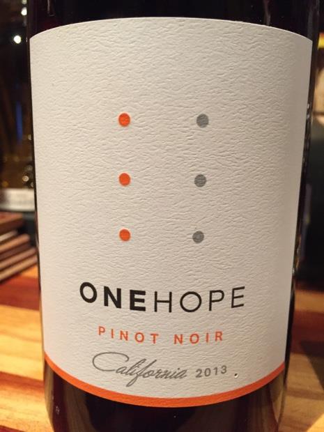2013 One Hope Pinot Noir, USA, California - CellarTracker