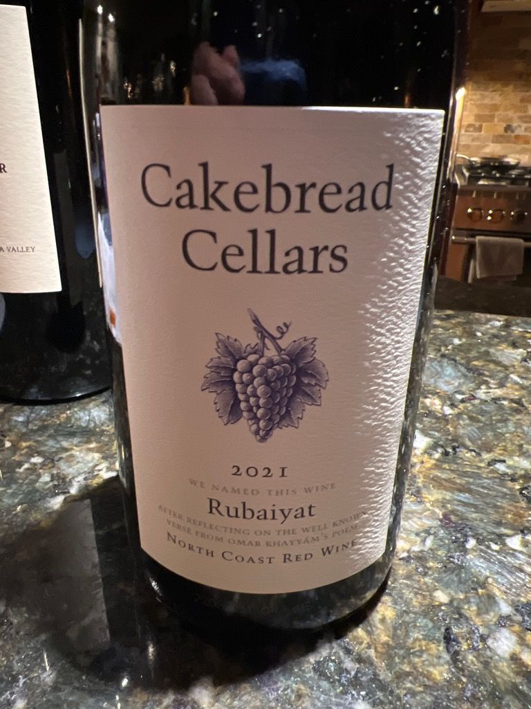 2021 Cakebread Cellars Rubaiyat, USA, California, North Coast ...