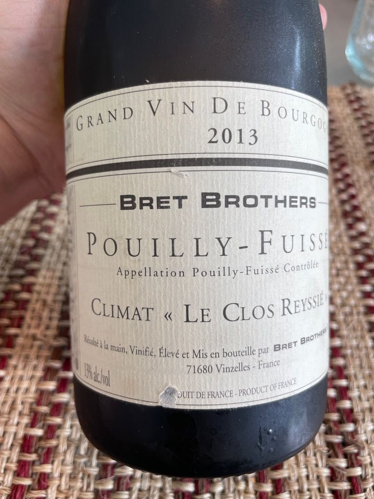 2011 Bret Brothers Pouilly-Fuissé Clos Reyssié, France, Burgundy ...