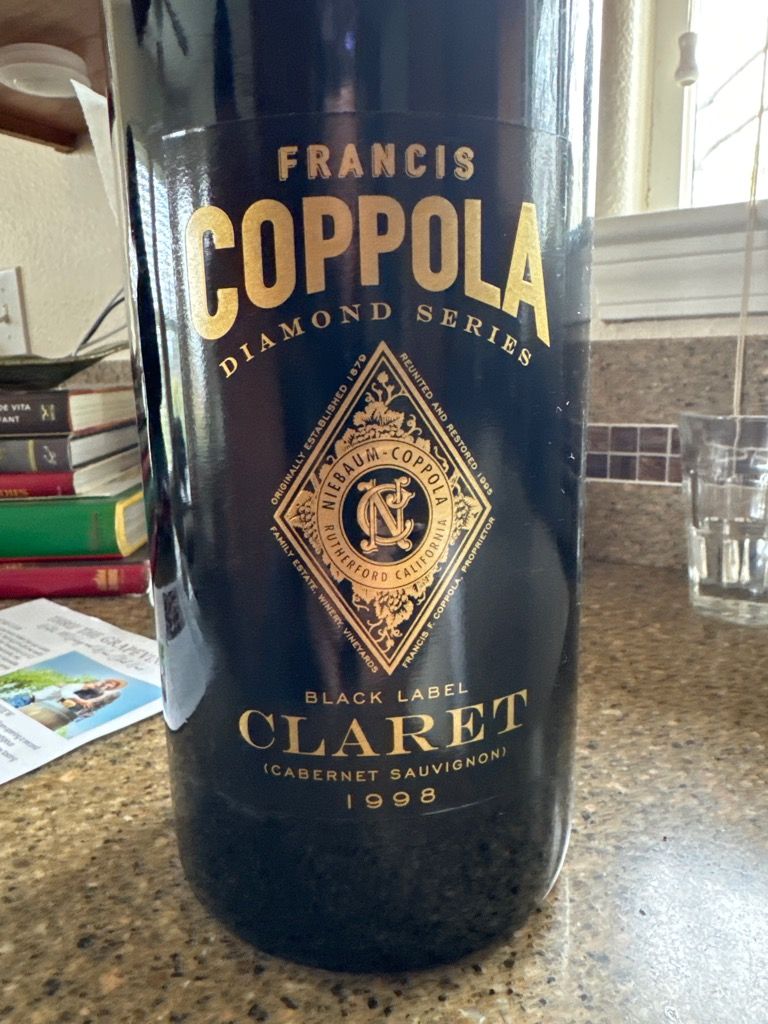 1999 Francis Ford Coppola Cabernet Sauvignon Diamond Collection Black Label Claret, USA ...