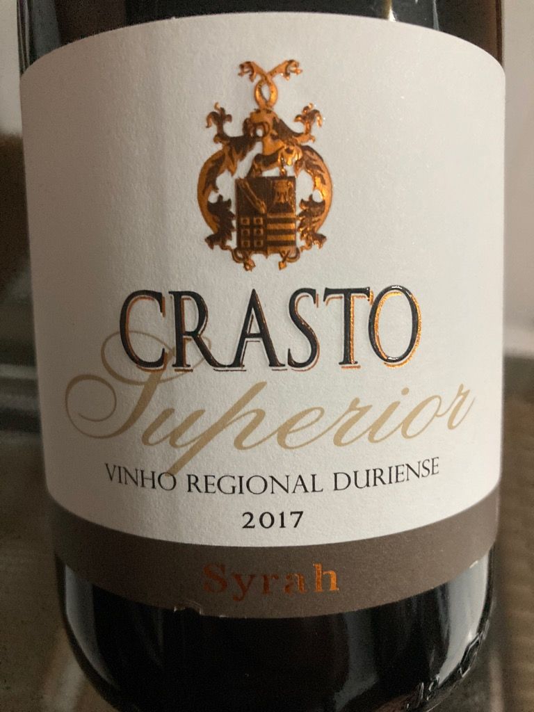 2017 Quinta do Crasto Syrah Vinho Regional Duriense Superior, Portugal ...