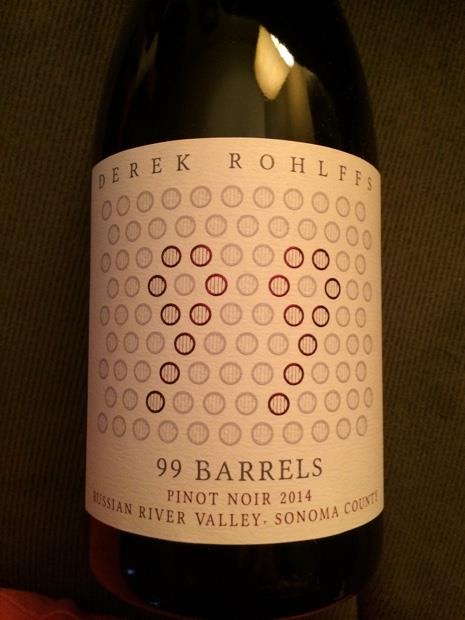 2014 Derek Rohlffs Pinot Noir 99 Barrels, USA, California, Sonoma ...