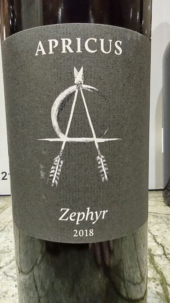 2018 Apricus Cellars Zephyr, Canada, British Columbia, Okanagan Valley ...