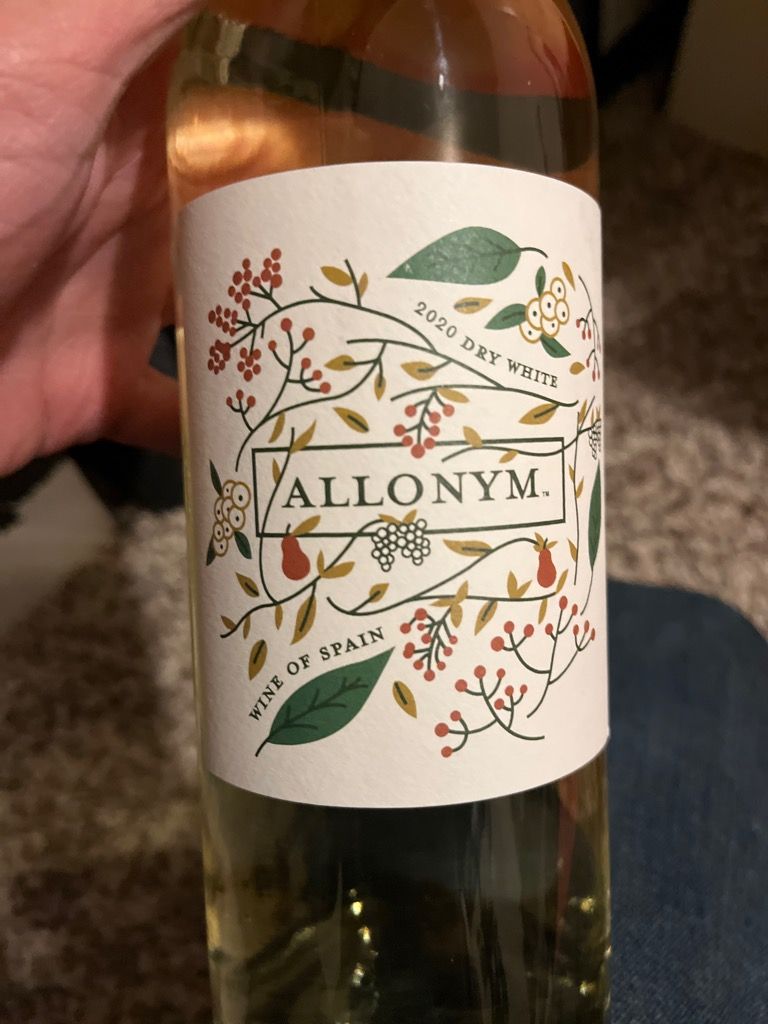 2020 Allonym Dry, Spain - CellarTracker