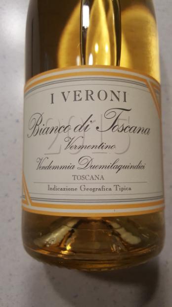 2015 I Veroni Bianco di Toscana Toscana IGT, Italy, Tuscany, Toscana ...