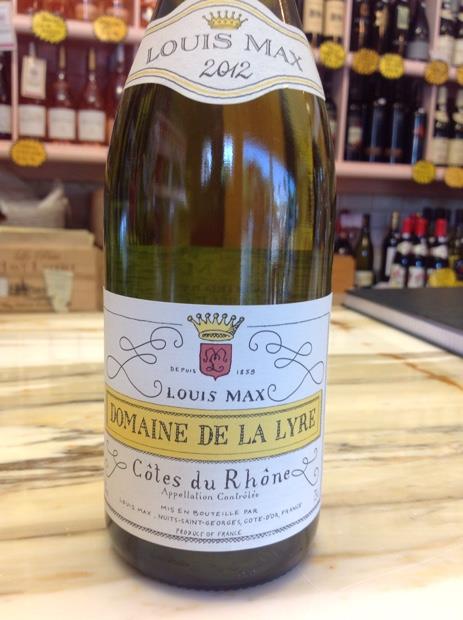 2014 Louis Max Côtes du Rhône Domaine de la Lyre Blanc, France, Rhône ...