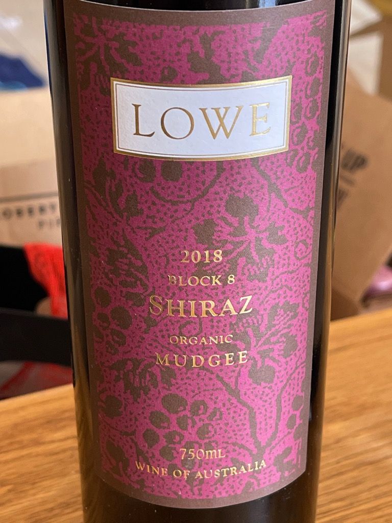 2018 Lowe Family Wines Shiraz Block 8 Mudgee, Australia, New South ...