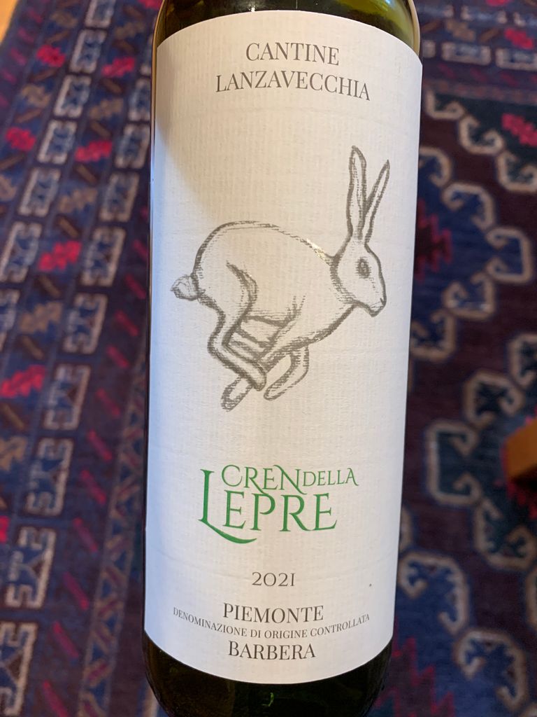 2021 Cantine Lanzavecchia Barbera Piemonte Cren della Lepre, Italy ...