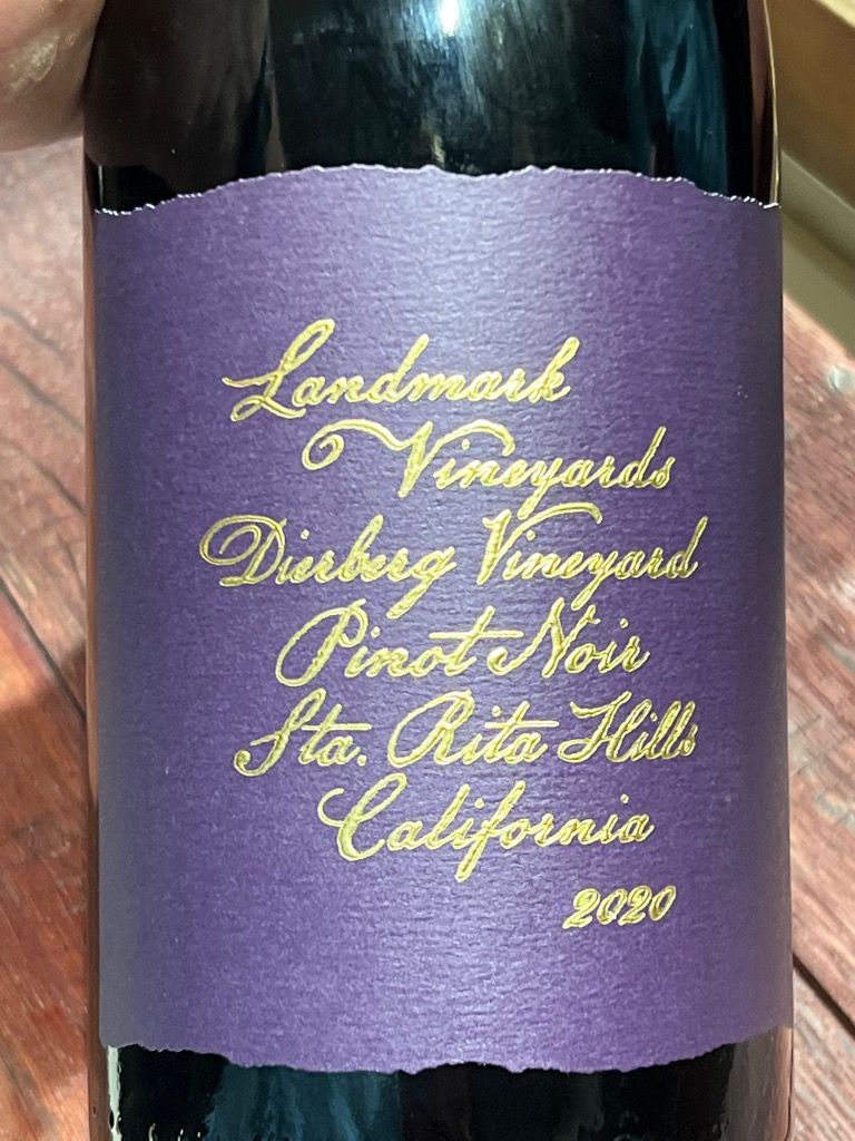 2020 Landmark Pinot Noir Dierberg Vineyard, USA, California, Central ...