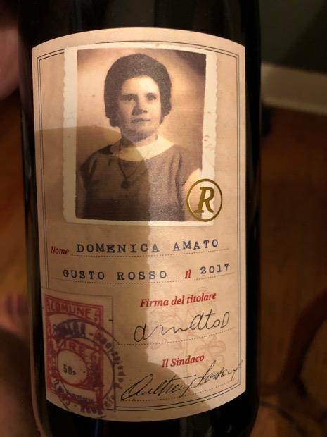 2017 Domenica Amato Gusto Rosso, USA, California, Sonoma County ...