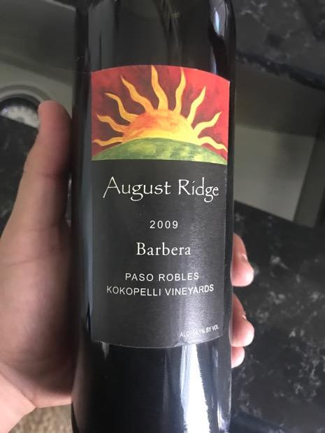 2010 August Ridge Barbera Kokopelle Vineyards, USA, California, Central ...