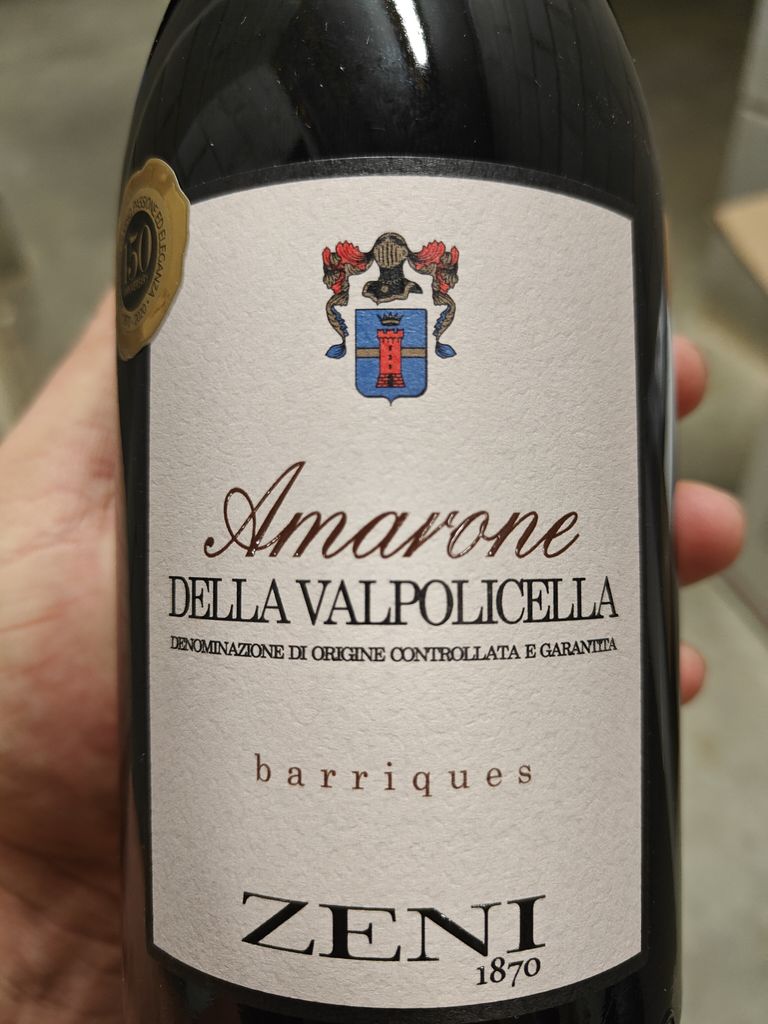 2017 Zeni Amarone della Valpolicella Barriques, Italy, Veneto ...