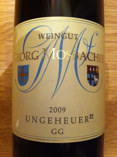 2009 Georg Mosbacher Forster Ungeheuer Riesling Großes Gewächs, Germany ...