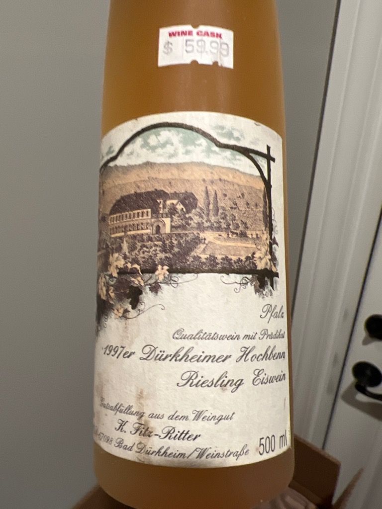 1994 Fitz-Ritter Dürkheimer Hochbenn Riesling Eiswein, Germany, Pfalz ...