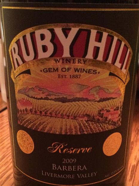 NV Ruby Hill Winery Barbera Reserve, USA, California, San Francisco Bay ...