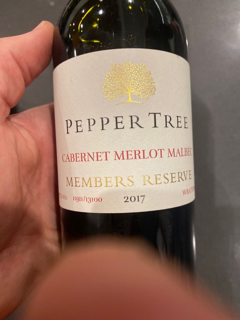 2019 Pepper Tree Members' Reserve Cabernet Merlot Malbec, Australia ...