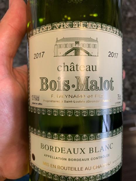 2017 Château Bois-Malot Bordeaux Blanc, France, Bordeaux - CellarTracker