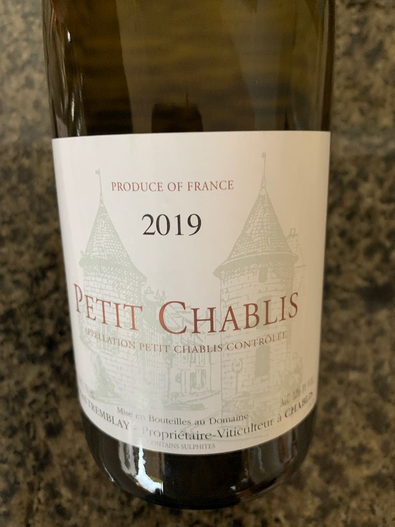 2019 Gérard Tremblay Petit Chablis, France, Burgundy, Chablis, Petit ...