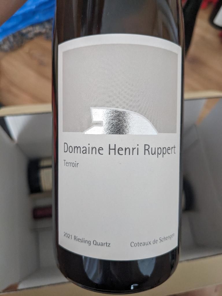 2021 Domaine Henri Ruppert Riesling Quartz Côteaux de Schengen ...