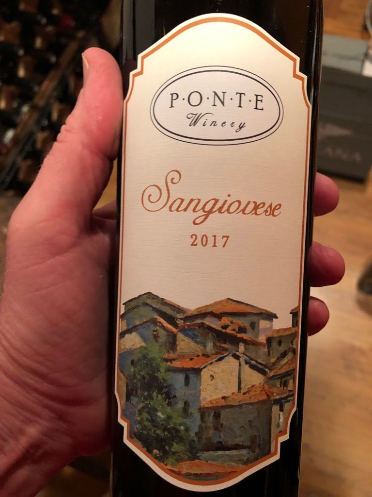 2017 Ponte Winery Sangiovese, USA, California - CellarTracker