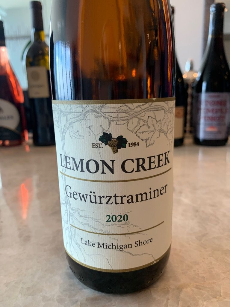 2020 Lemon Creek Winery Gewürztraminer, USA, Michigan, Lake Michigan ...