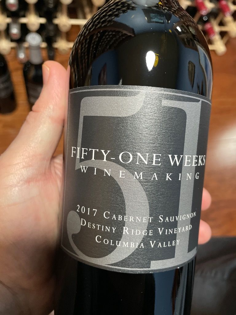 2017 51 Weeks Winemaking Cabernet Sauvignon Destiny Ridge Vineyard, USA ...