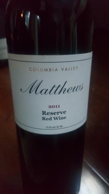 2011 Matthews Blackboard Red Wine, USA, Washington, Columbia Valley ...