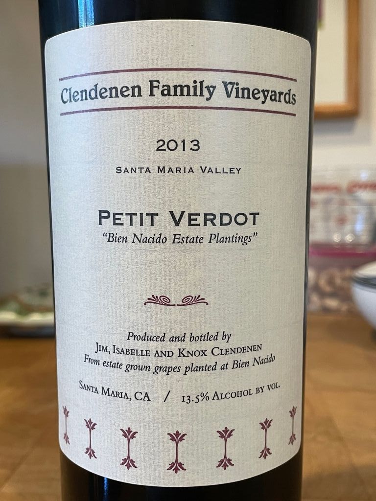 2013 Clendenen Family Vineyards Petit Verdot "Bien Nacido Estate ...