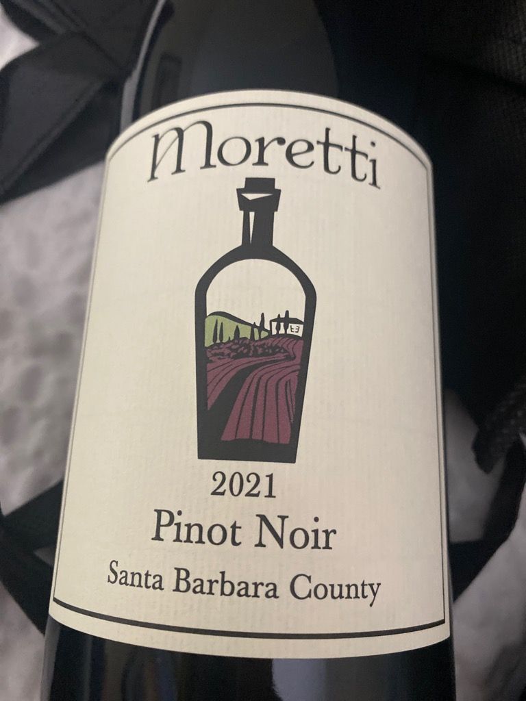 2021 Moretti Pinot Noir Rancho Santa Rita Vineyard, USA, California ...