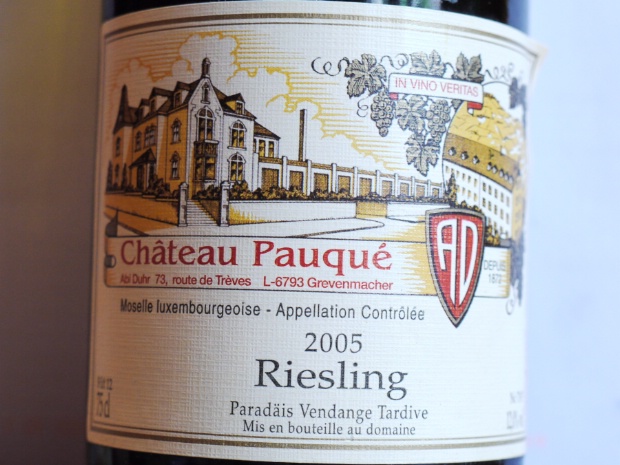 2005 Caves Albert Duhr (Château Pauqué) Riesling Paradäis Vendange ...