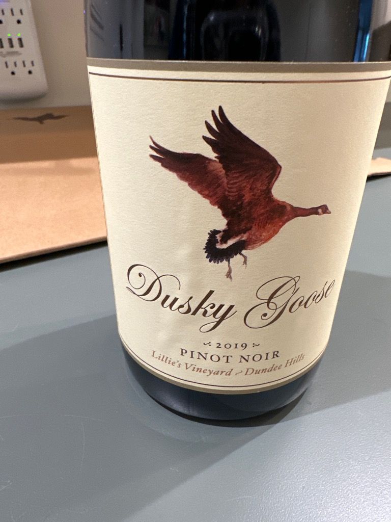 2019 Dusky Goose Pinot Noir Lillie's Vineyard, USA, Oregon, Willamette ...