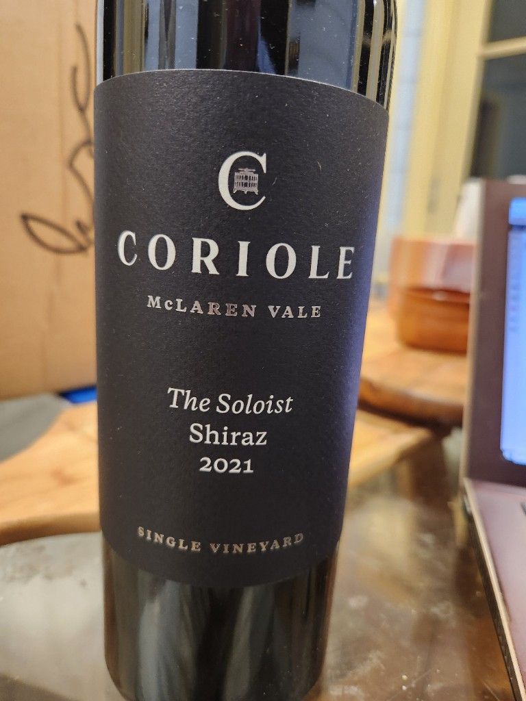 2021 Coriole Shiraz The Soloist, Australia, South Australia, Fleurieu ...