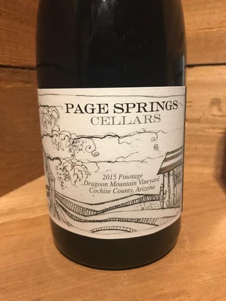 2015 Page Springs Cellars Pinotage, USA, California, Central Coast ...