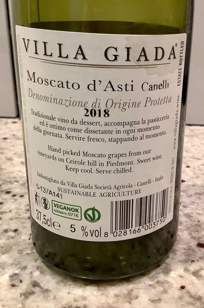 2021 Villa Giada Moscato d'Asti Andrea, Italy, Piedmont, Asti, Moscato ...