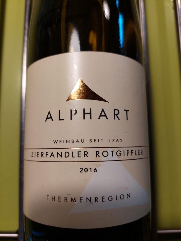 2016 Alphart Zierfandler Zierfandler-Rotgipfler, Austria ...
