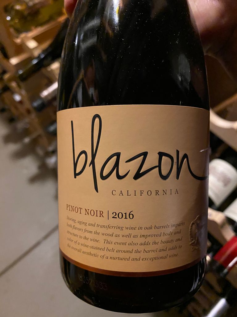 2017 Blazon Pinot Noir, USA, California, Central Valley, Lodi ...