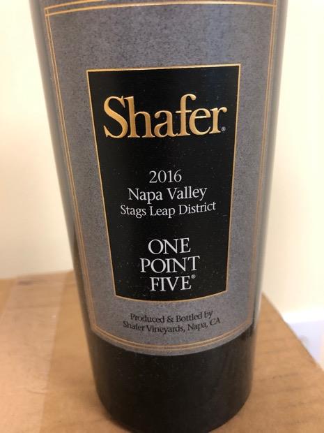2016 Shafer Cabernet Sauvignon One Point Five, USA, California, Napa ...