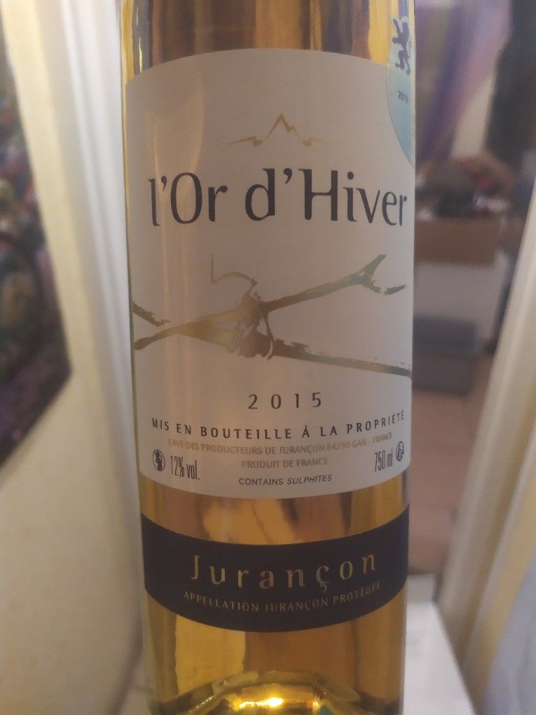 2015 Cave des Producteurs de Jurançon Jurançon Jurançon doux l'Or d ...