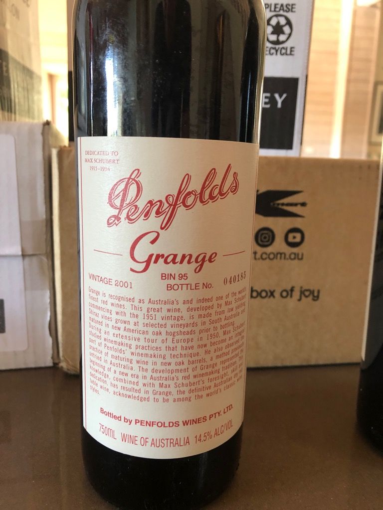 2001 Penfolds The Max Schubert Cabernet Shiraz, Australia, South ...