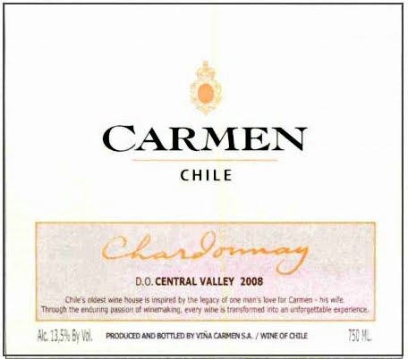 2022 Carmen Chardonnay Casablanca Valley, Chile, Casablanca Valley ...