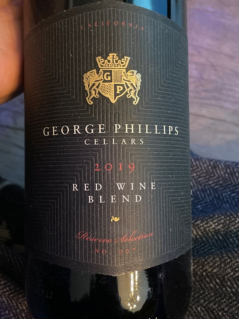 2019 George Phillips Cellars Red Wine Blend Reserve Selection No. 007 ...